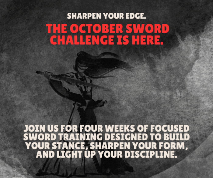 Sharpen Your Edge: Fall Into Form With October Sword Challenges
